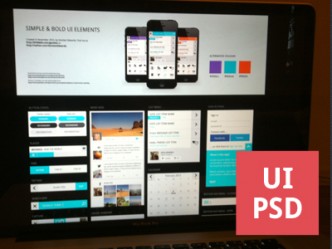Download Free Simple Bold UI Elements PSD - Free Web UI Kits