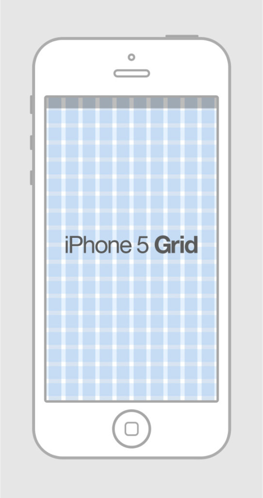 Download Free iPhone 5 Grid Template PSD - Free Mobile UI