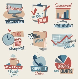 Download Free Vector Vintage Business Icons - Free Vector Business