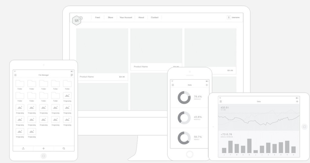 Download Free UI8 Wireframe UI Kit Vector - Free Web UI Kits