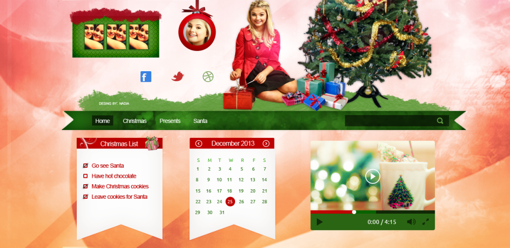 Download Free Merry Christmas Web Header Design PSD - Free Misc Elements
