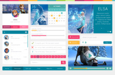 Download Free Disney Frozen Movie Web UI Kit PSD - Free Web UI Kits