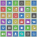 Download Free Rounded Grunge Social Media Icon Set - Free Social Icons
