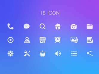 Download Free 18 Simple UI Icons PSD - Free Web Icons