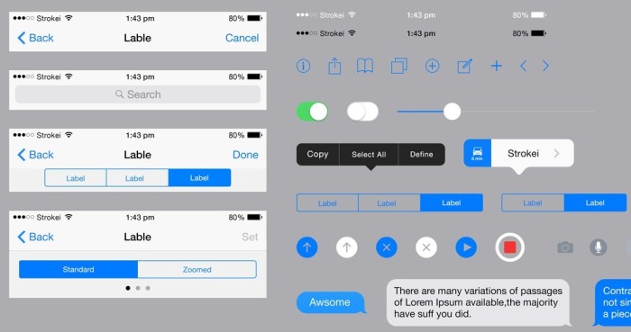 Download Free iOS 8 iPhone 6 Plus GUI PSD - Free Mobile UI