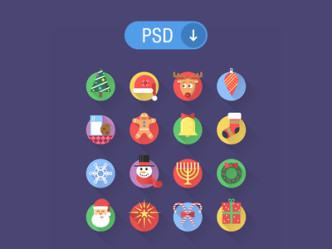 Download Free 16 Flat Colorful Christmas Icons PSD - Free Misc Icons