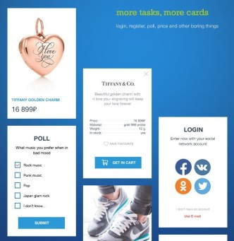 Download Free Boring cards UI Kit PSD - Free Web UI Kits
