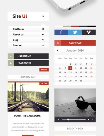 Download Free Clean Mobile User Interface UI - Free Mobile UI