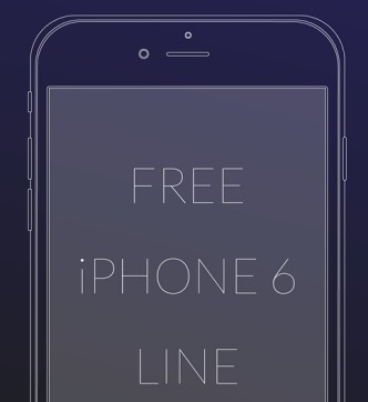 Download Free iPhone 6 Wireframe Vector - Free PSD Mockups