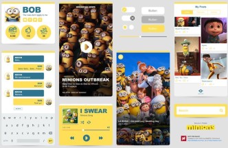 Download Free Minions UI Kit PSD - Free Web UI Kits