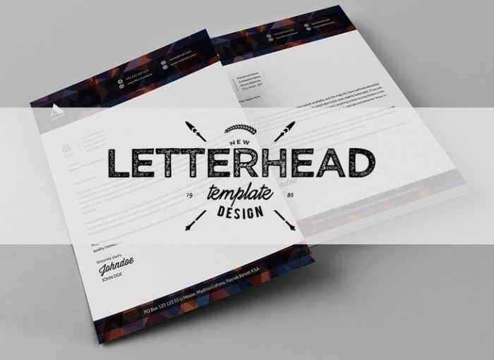 Download Free Modern Letterhead Template PSD - Free PSD Mockups