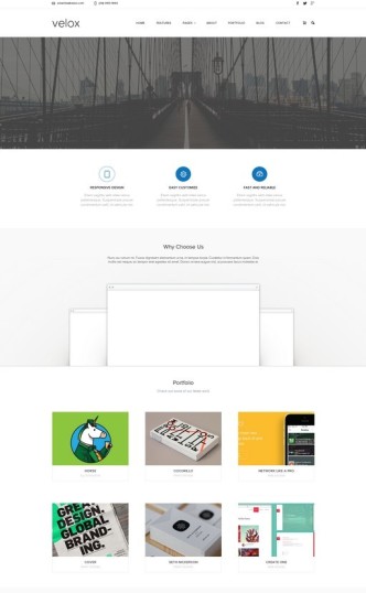 Download Free Velox Simple Clean Web Template PSD - Free Website Templates