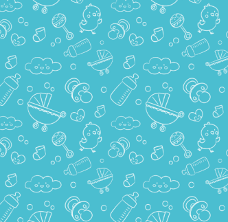 Download Free Baby Line Icons Pattern Vector - Free Vector Patterns