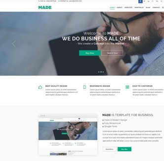 Download Free MADE Business Website Template PSD - Free Website Templates
