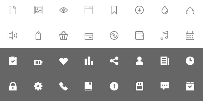 Download Free 400 Minimal UI Icons Pack (PNG+Vector) - Free Vector ...