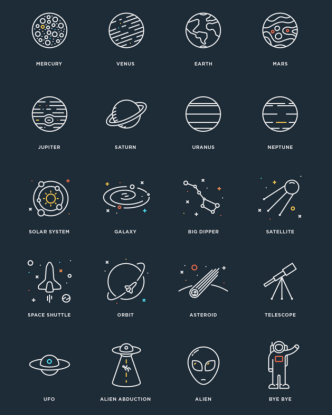 Download Free 24+ Space Line Icons Vector - Free Vector Icons