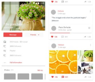 Download Free Minimal Clean Material Design UI Kit PSD - Free Mobile UI ...