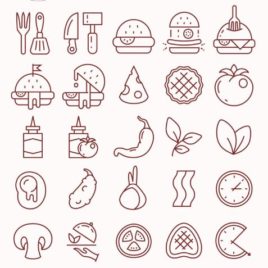 Download Free 25 Food Line Icons Vector - Free Food Icons, Vector Food ...
