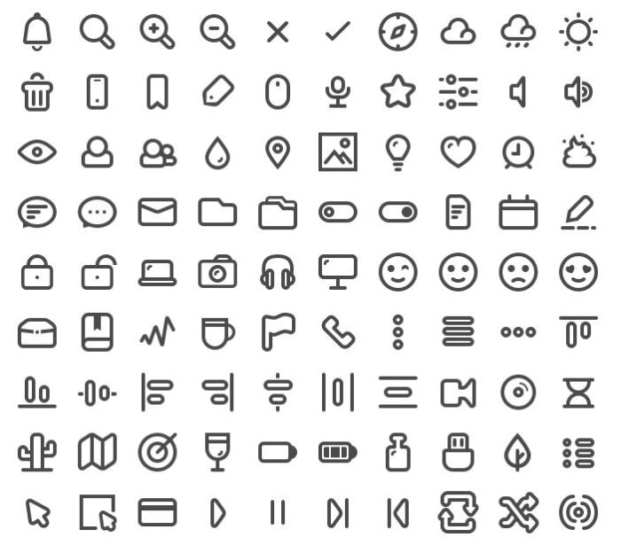 Download Free 90 Simple Line Icons (Multiple Formats) - Free Web Icons