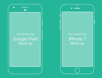 Download Free Google Pixel & iPhone 7 Vector Mock-ups - Free Vector ...