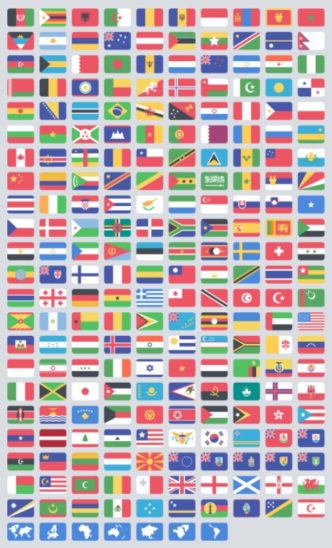 Download Free 227 Flat National and Regional Flags Vector - Free Vector ...