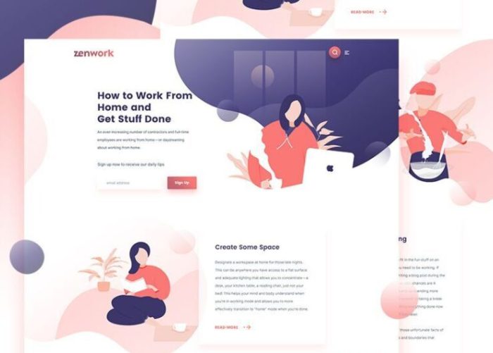 Download Free Freelance Landing Page Template PSD - Free Website Templates