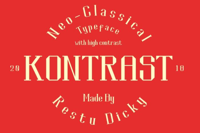 Download Free KONTRAST Font - Free Fonts