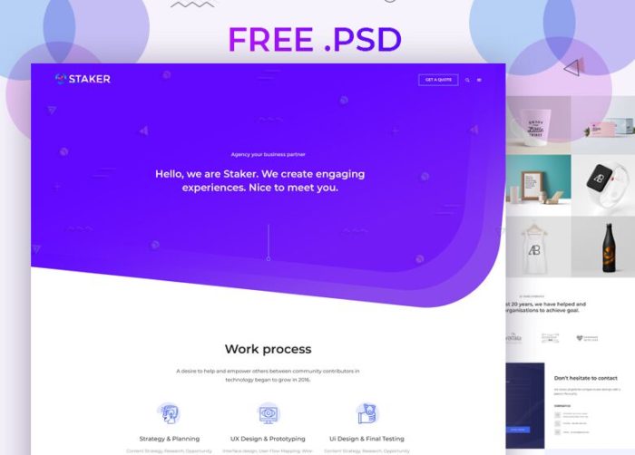 Download Free Modern Portfolio Web Template PSD - Free Website Templates