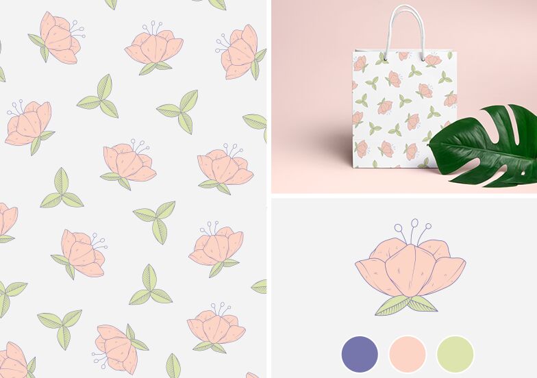 Download Free Minimal Flower Pattern Vector - Free Vector Patterns