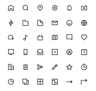 Download Free 36 Minimal UI Icons EPS - Free Vector Icons, Web Icons