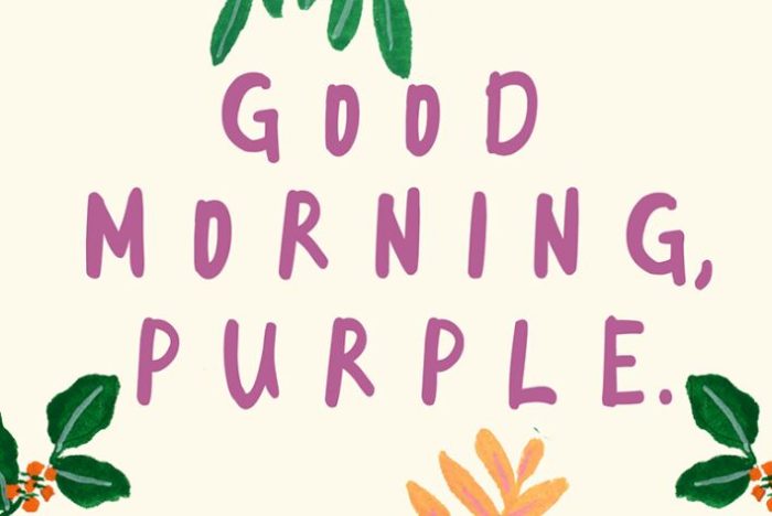 Download Free Good Morning Purple Handwritten Font - Free Fonts