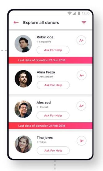 Download Free Blood Donation Mobile App UI - Free Mobile UI
