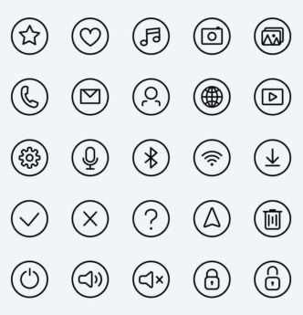 Download Free 25 Circular Vector UI Icons - Free Vector Icons