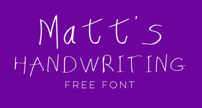 Download Free Matt's Handwriting Typeface - Free Fonts