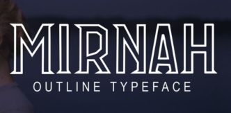 Download Free Mirnah Outline Typeface - Free Fonts