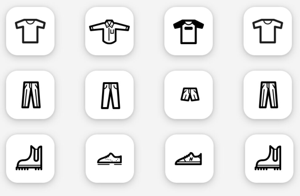 Download Free 12 Clothes Sketch Icons - Free Web Icons