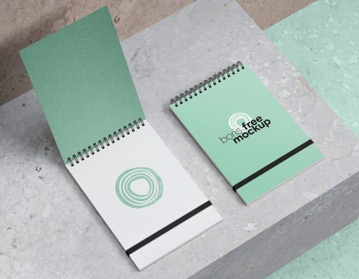 Download Free Spiral A5 Notebook Mockup PSD - Free PSD Mockups