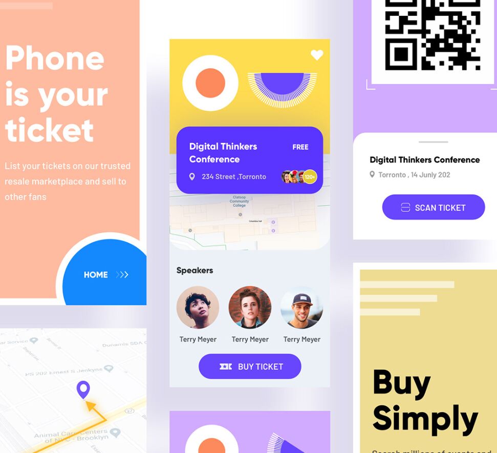 Download Free Minimal Clean Event UI Kit For Sketch, Figma And XD ...