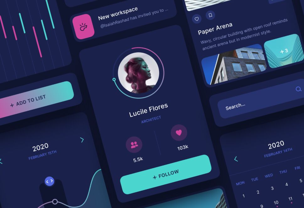 Download Free Dark & Light UI Components For Sketch - Free Mobile UI ...