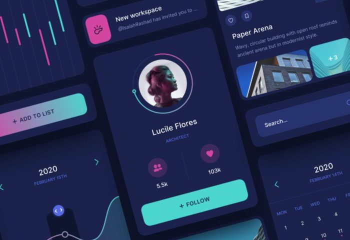 Download Free Dark & Light UI Components For Sketch - Free Mobile UI ...