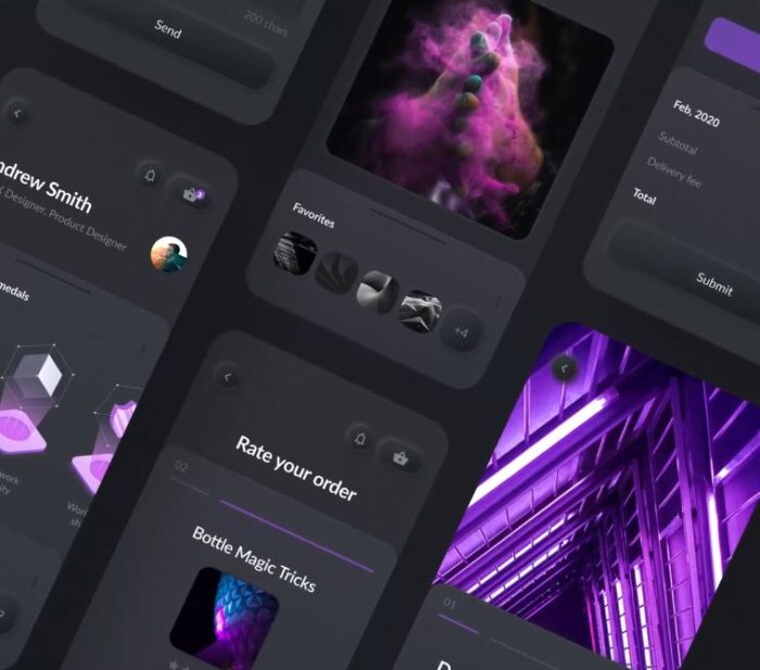 Download Free Dark & Light UI Components For Sketch - Free Mobile UI ...
