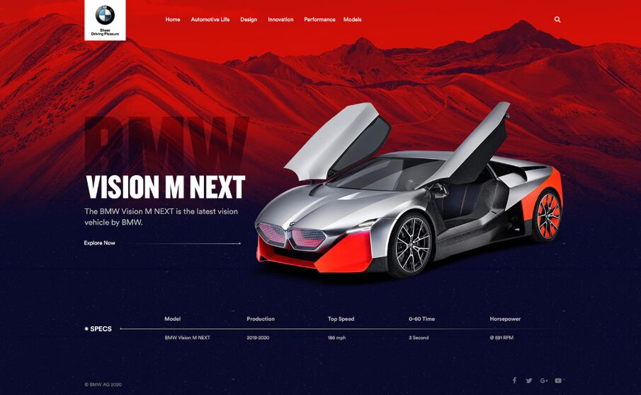 Download Free New Car Landing Page PSD Template - Free Website Templates