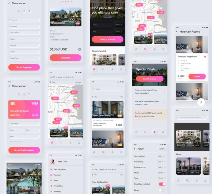 Download Free Neomorphic Style Travel UI Kit For Figma - Free Figma