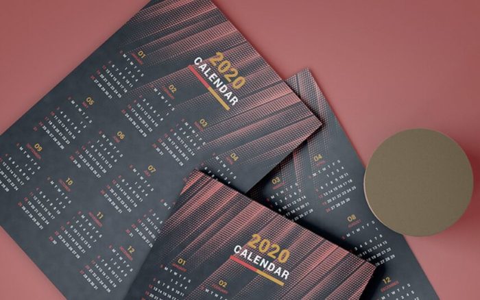 Download Free Elegant Calendar 2020 Vector Template - Free Vector Misc