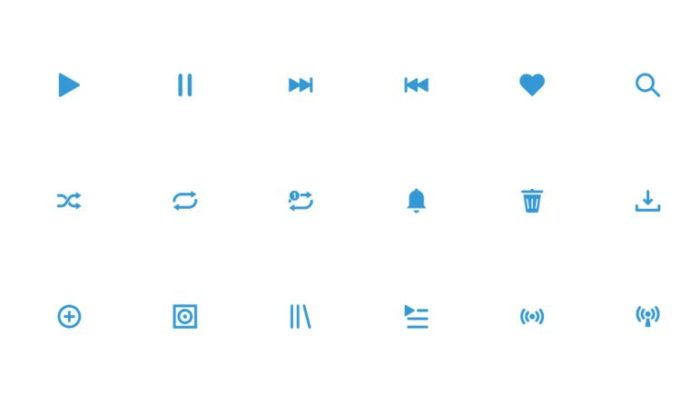 Download Free 18 Minimal Vector Icons For Music App - Free App Icons ...