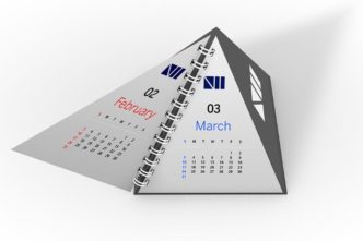 Download Free Creative Pyramid Calendar Template PSD - Free PSD Mockups