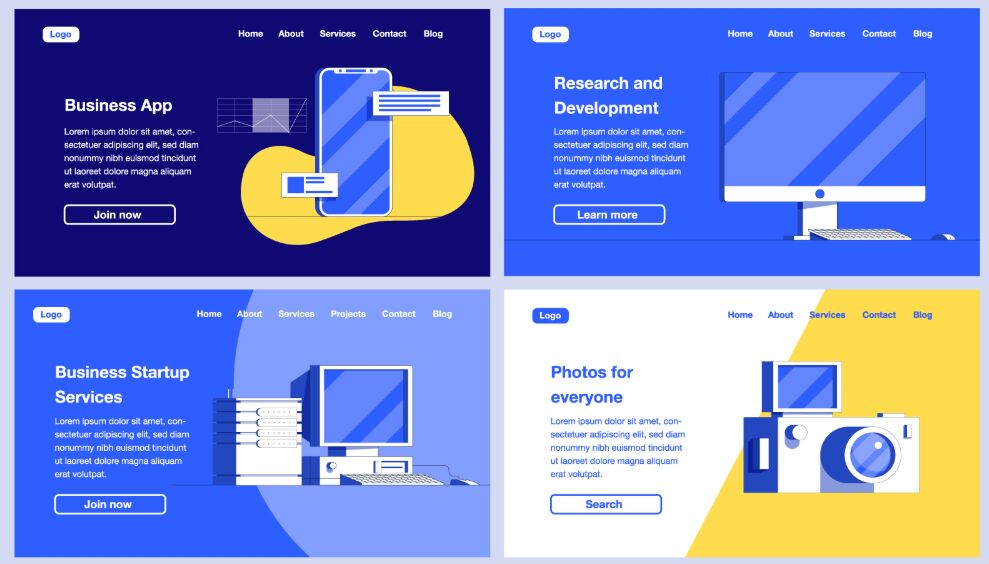 Download Free Website Mockups Vector - Free Vector Misc, Vector Mockups