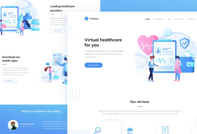 Download Free Healthcare Landing Page Template Figma - Free Figma