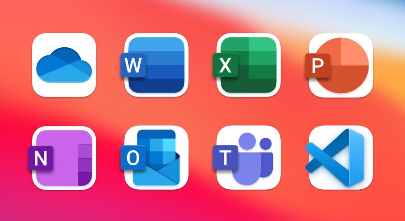 Download Free Big Sur Style Microsoft App Icons (PNG & ICNS) - Free App ...