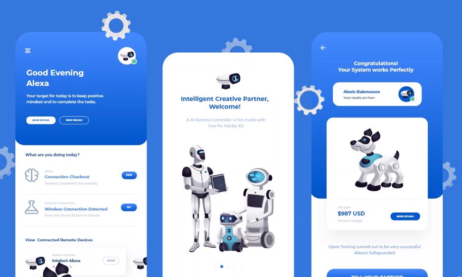 Download Free Artificial Intelligence Remote App UI Design - Free Web ...